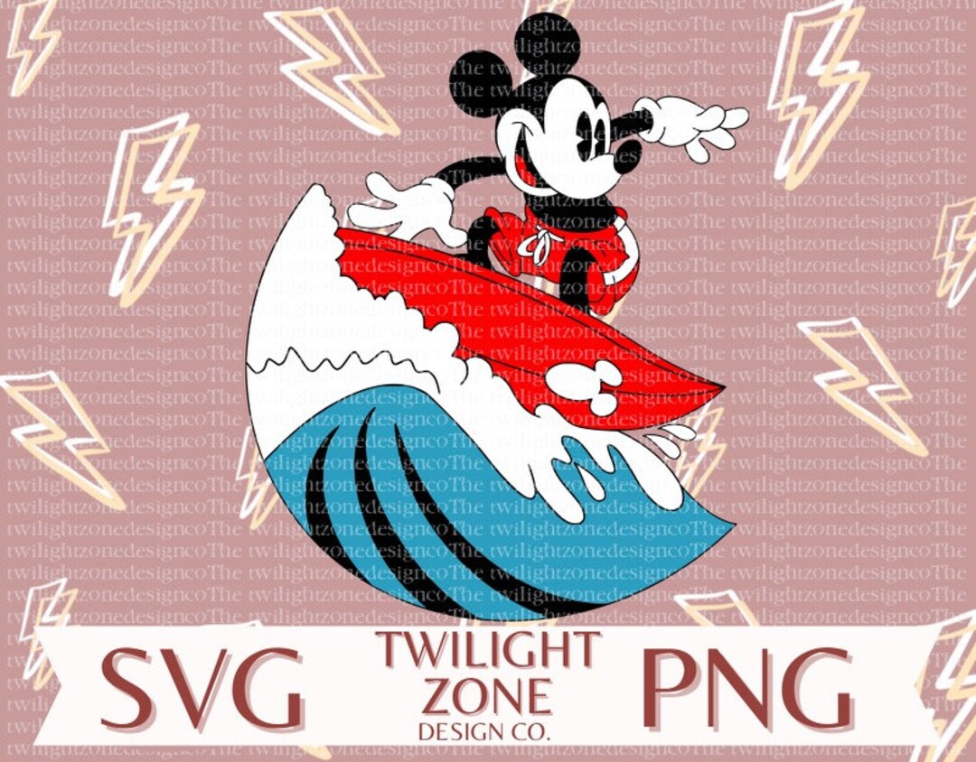 Surfing Mouse SVG Easy Cut File for Cricut, Layered by Colour. PNG ...