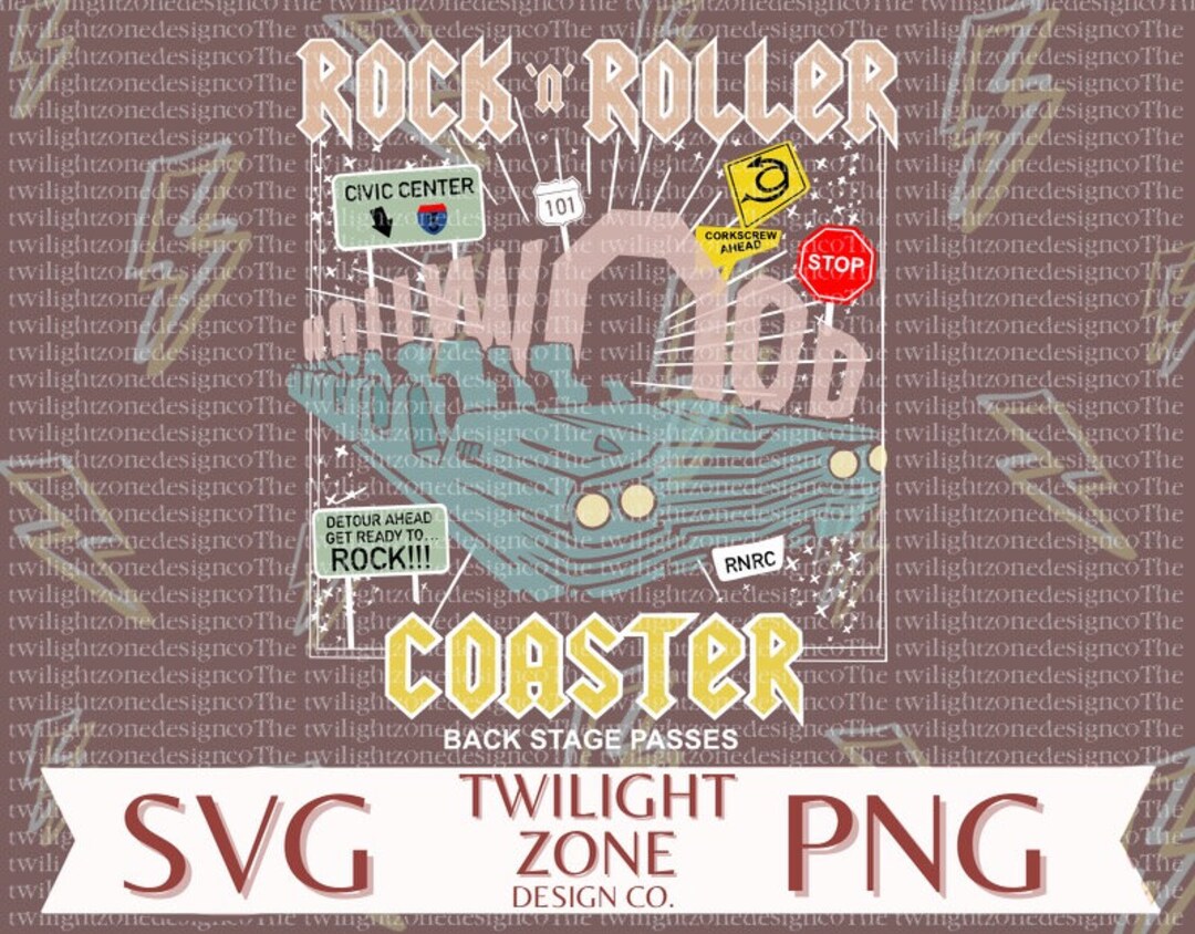 Rock N Roll SVG | Easy Cut File for Cricut, Layered by Colour. PNG ...