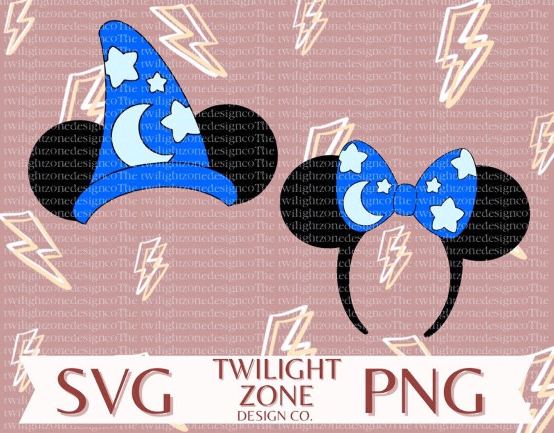 Sorcerer Ears SVG | Easy Cut File for Cricut, Layered by Colour. PNG ...