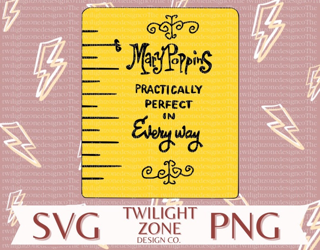 Practically Perfect SVG Easy Cut File for Cricut, Layered by Colour ...