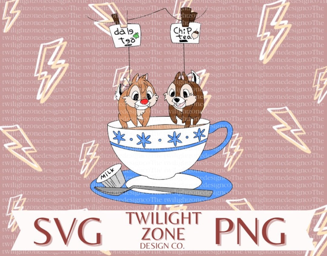 Chipmunk Tea SVG Easy Cut File for Cricut, Layered by Colour. PNG ...
