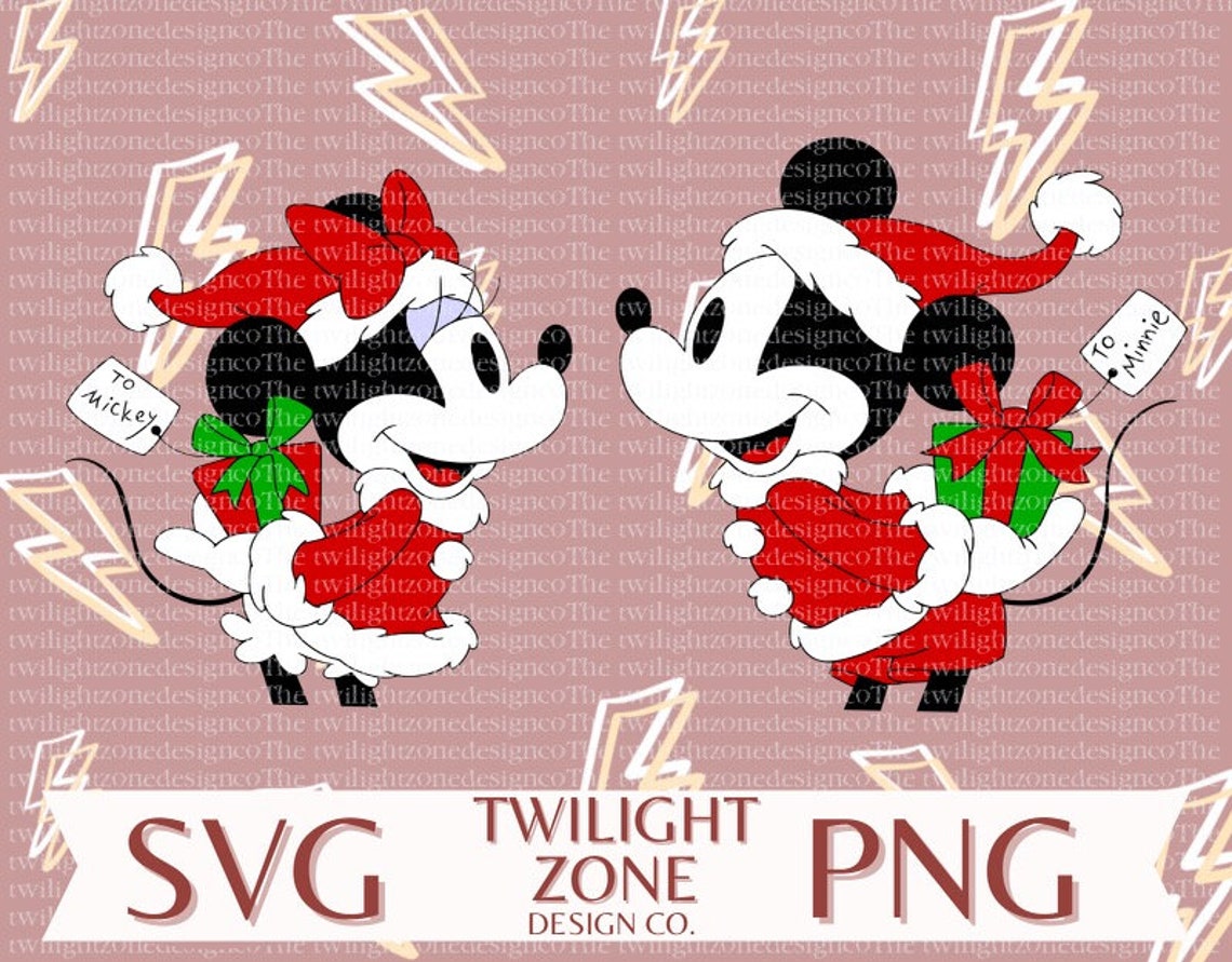 Gift Mice SVG Easy Cut File for Cricut, Layered by Colour. PNG Colour ...