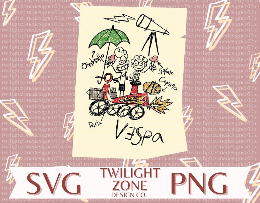 Vespa SVG | Easy Cut File for Cricut, Layered by Colour. PNG | Colour ...