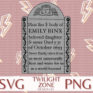 Emily's Tombstone SVG | Easy Cut File for Cricut, Layered by Colour ...