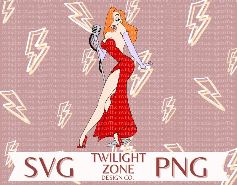 Jessica Rabbit SVG Easy Cut File for Cricut, Layered by Colour. PNG ...
