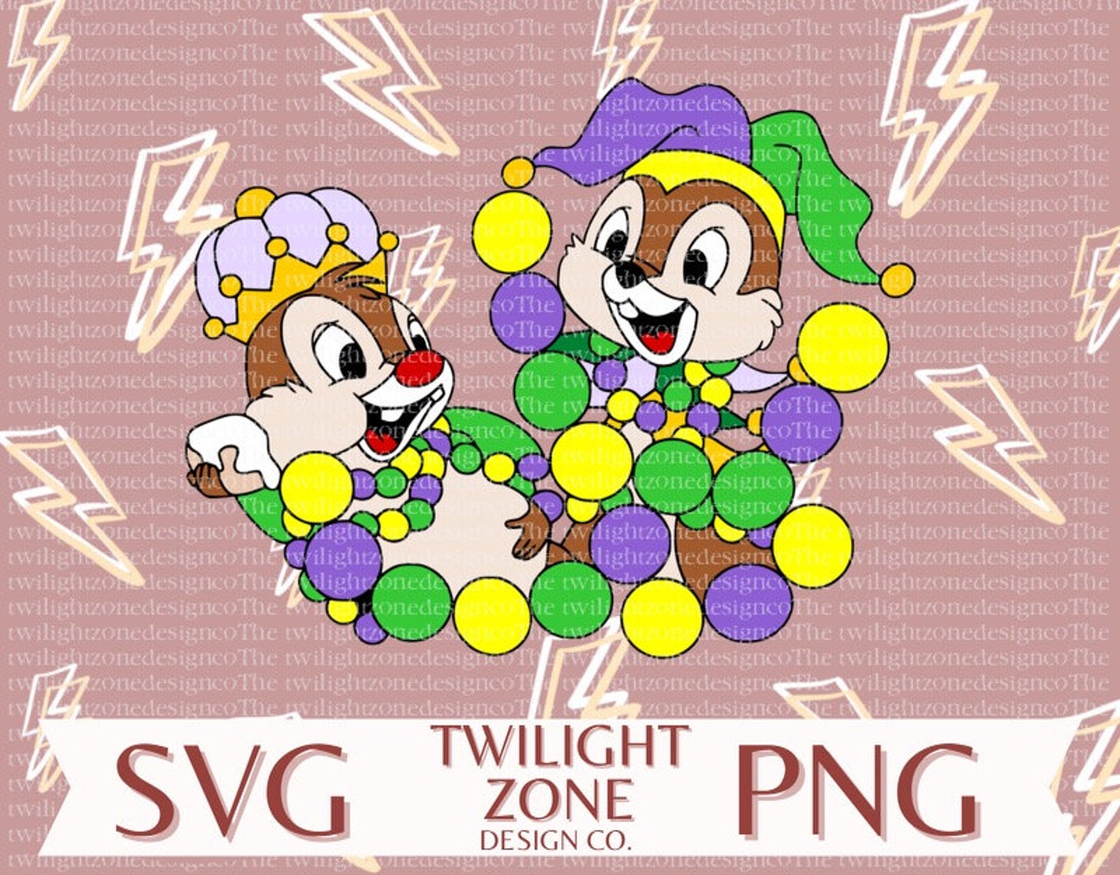 Mardi Gras Chipmunks SVG Easy Cut File for Cricut, Layered by Colour ...