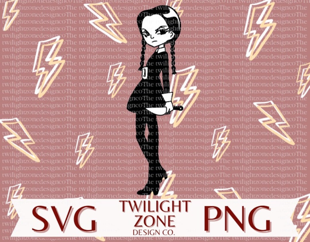 Wednesday Addams SVG | Easy Cut File for Cricut, Layered by Colour. PNG ...