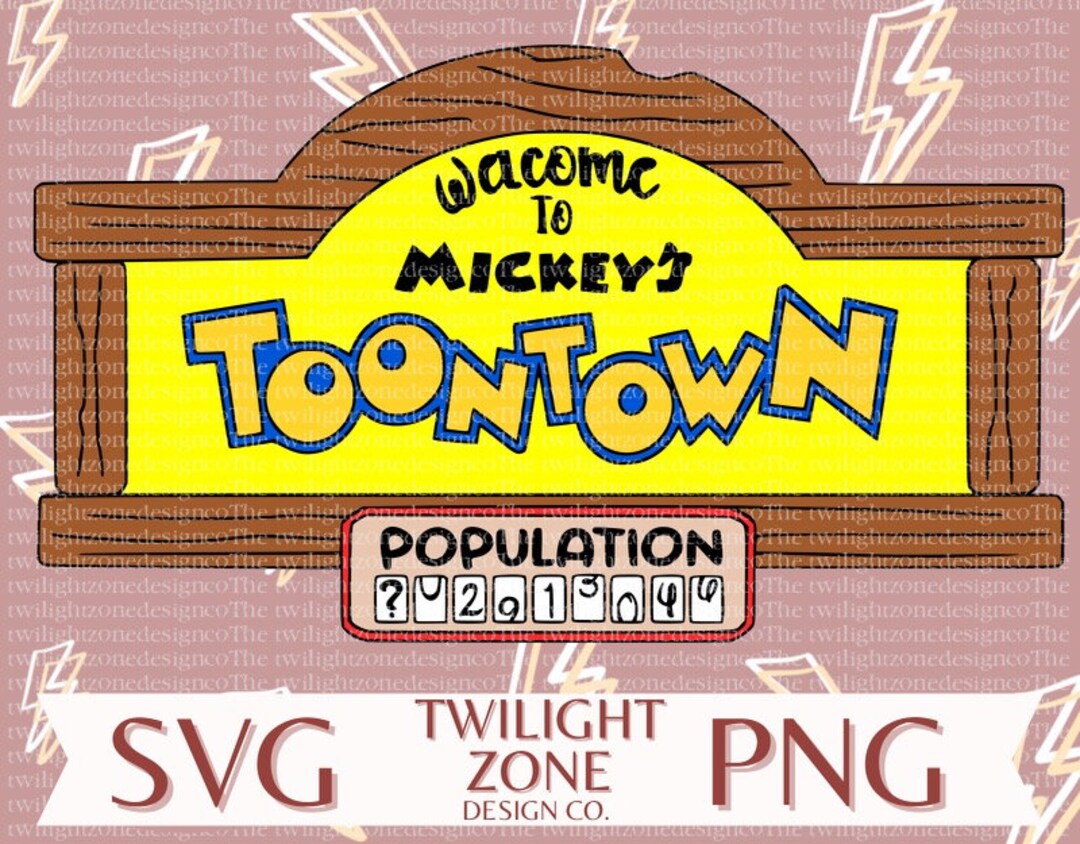 Toontown SVG | Easy Cut File for Cricut, Layered by Colour. PNG ...
