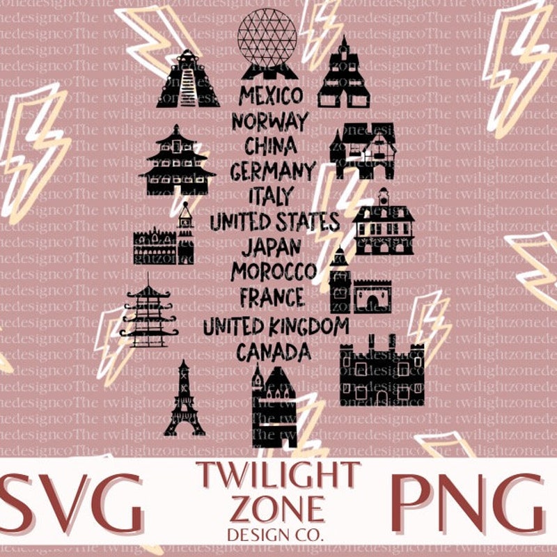 World Showcase Svg - Etsy