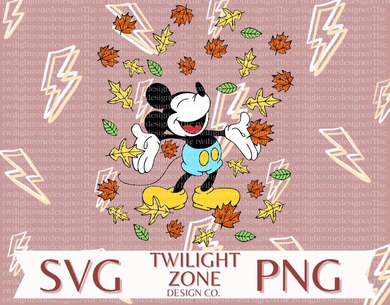 Mouse Leaves SVG Easy Cut File for Cricut, Layered by Colour. PNG ...