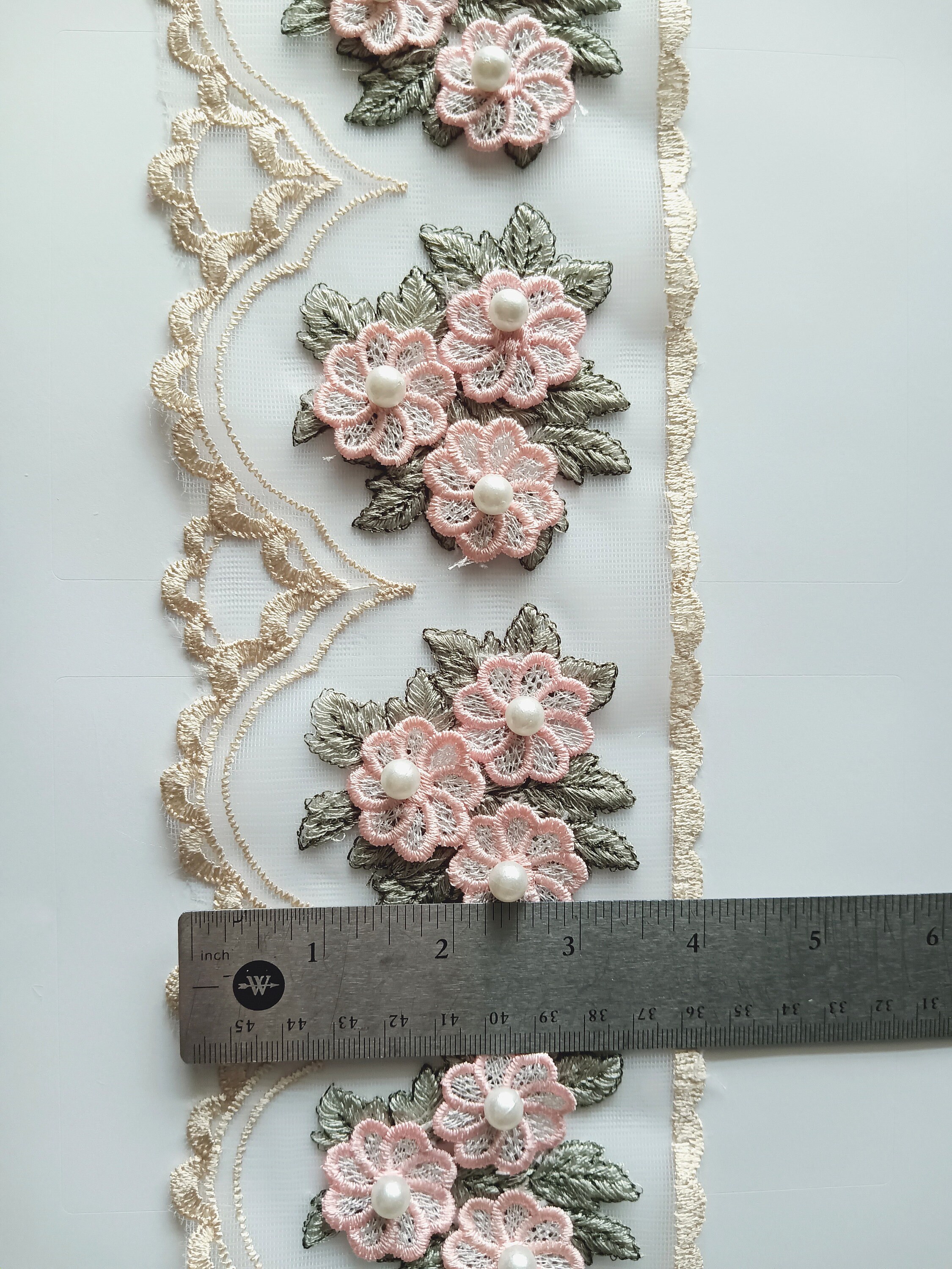 4 Inches Lace Trim per Yards for Curtains Custom Made Luxury Lace ...