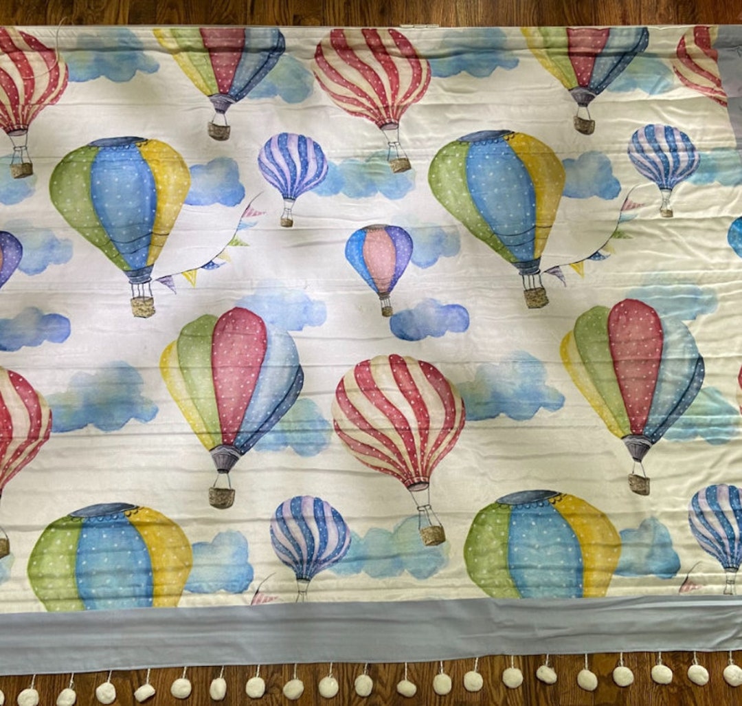 Custom Made Air Balloon Roman Shade, Washable Linen Fabric With Inside ...