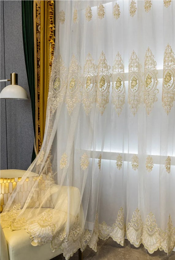 Luxury High End Custom Made Velvet Curtain With Splicing French Style ...