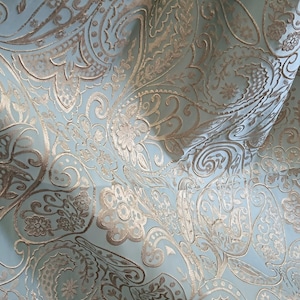 Hand Made Elegant Gold Pattern Curtain Custom Size Jacquard Curtains in ...