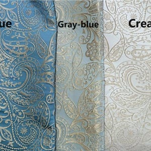 Hand Made Elegant Gold Pattern Curtain Custom Size Jacquard Curtains in ...