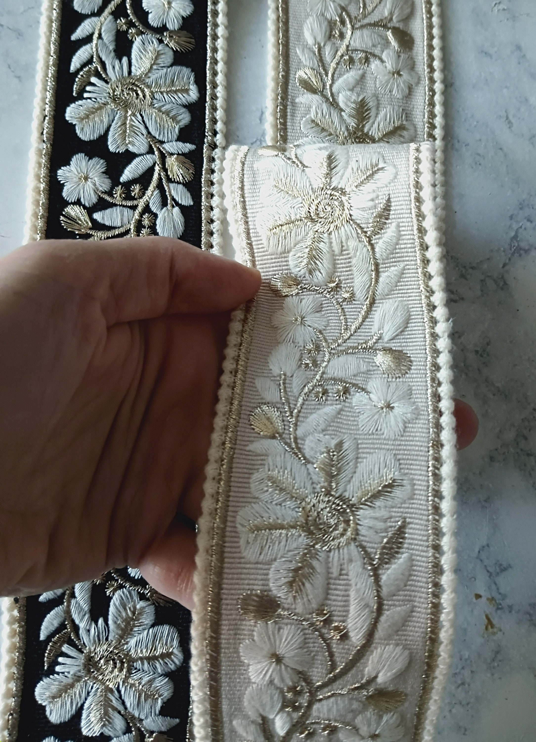 2 ,1/3 Inches Edge Curtain Border Tape Curtain Trim, Fabric Trim off ...