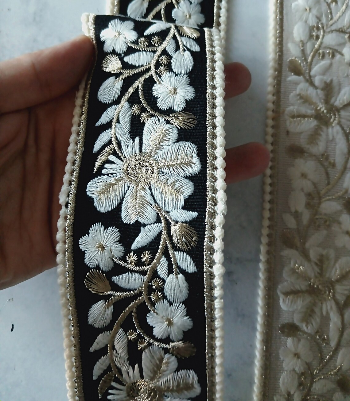 2 ,1/3 Inches Edge Curtain Border Tape Curtain Trim, Fabric Trim off ...