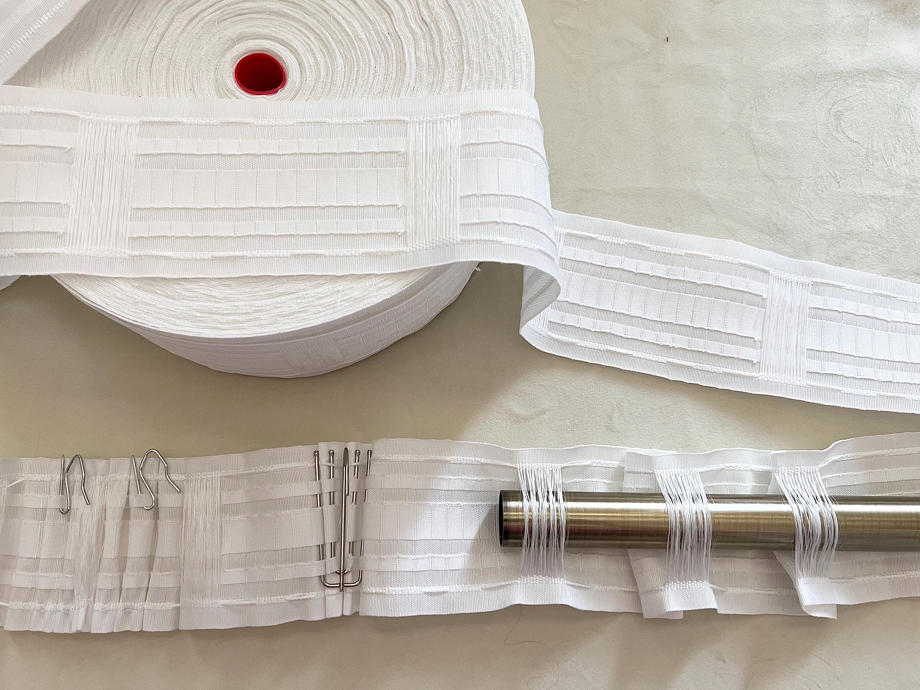 3.35 in Wide Multifunction Curtain Tapes for Rod and Track, 4 Different ...