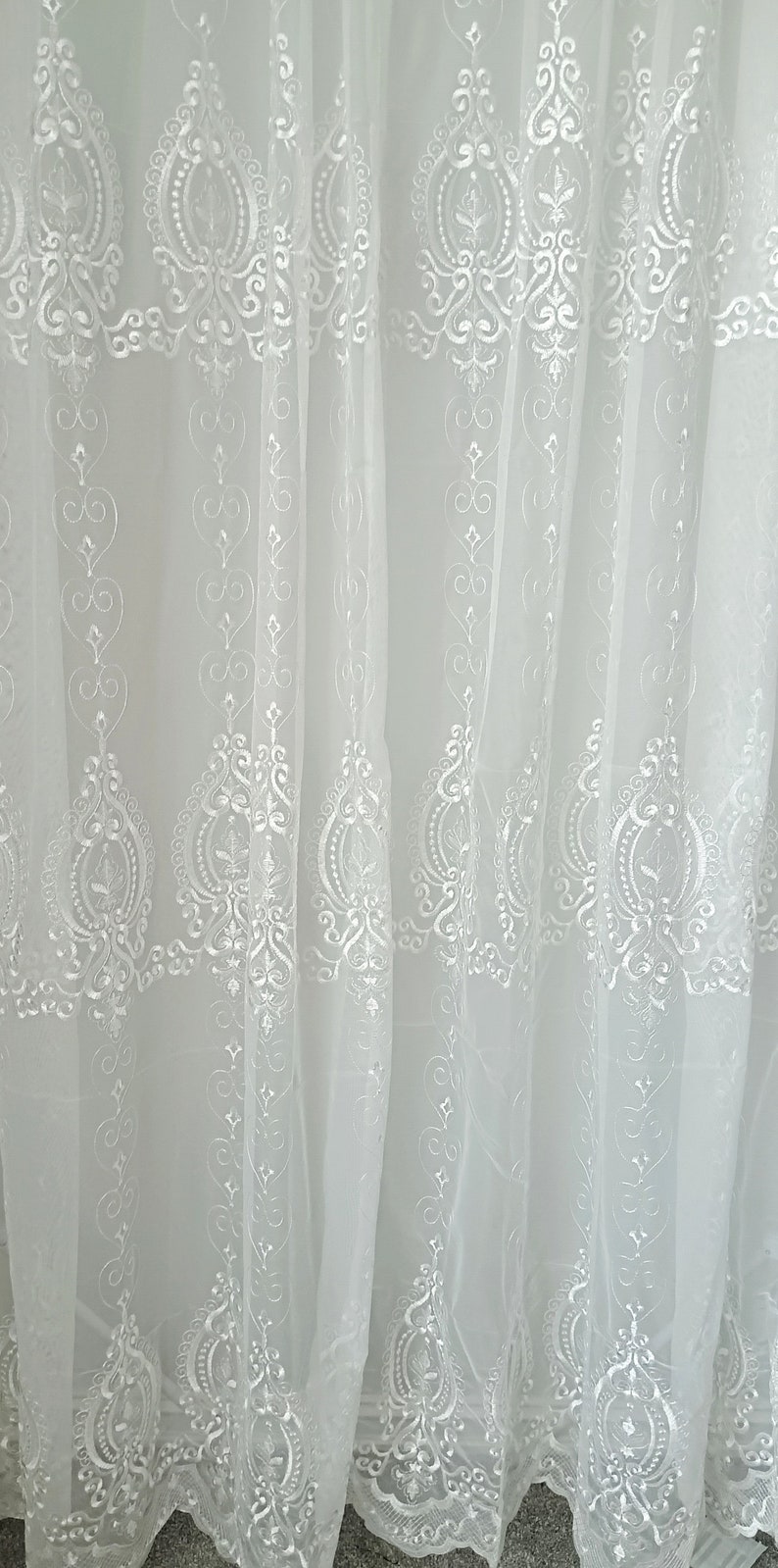 White Sheer European Style Sheer for Wedding Room , Living Room, and ...