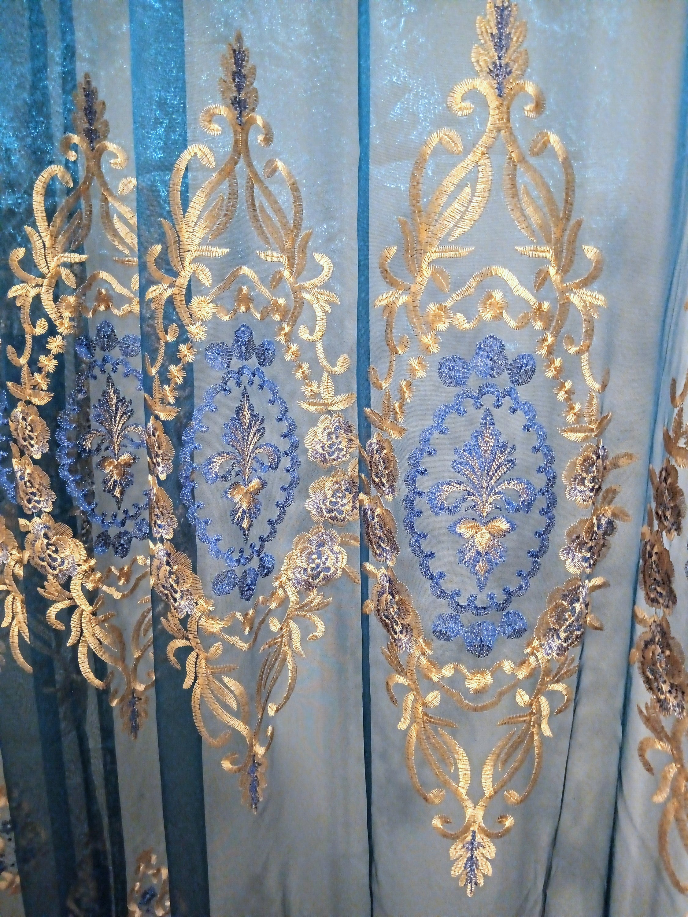 Customized Embroideried Sheer European Style Sheer for Wedding Room ...
