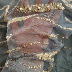 Custom Made Bronze Embroidery Gray Sheer for Living Room, Dining Room ...