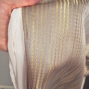 Custom Made Gold Thread Curtain and Sheer, Modern, Customized Size Hand ...