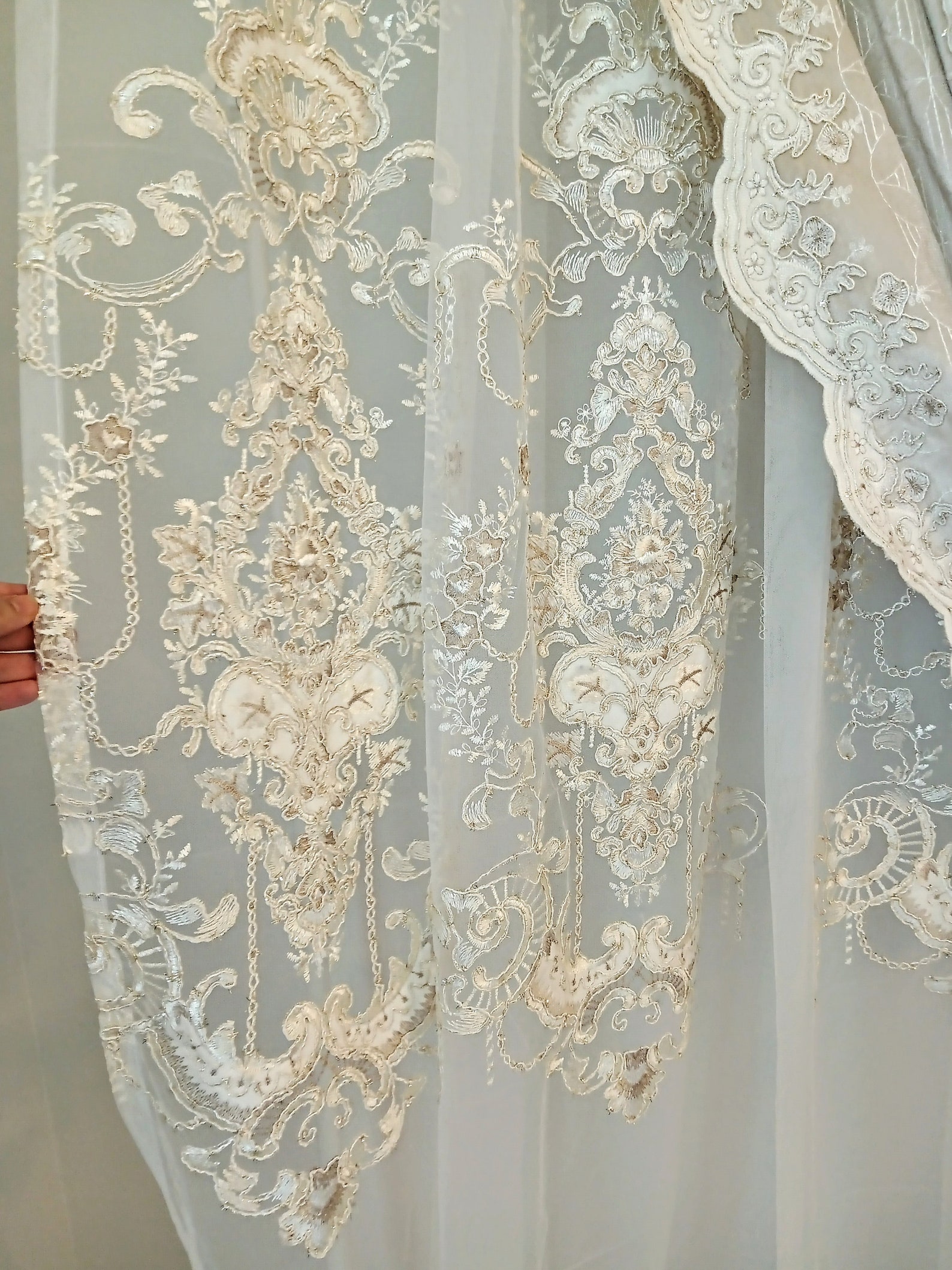 Luxury Sheer Curtain Embroidery Sheer for Living Room, Dining Room ...