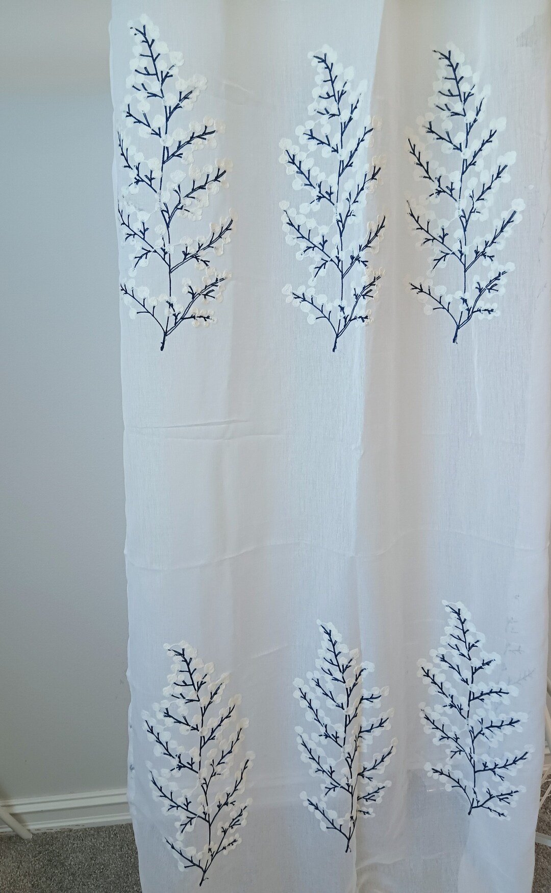 Custom Made Linen White Sheer, Custom Color Handmade Drapery. - Etsy