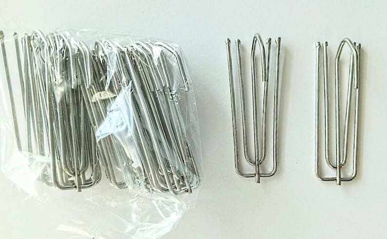 Heavy Duty Stainless Steel Curtain Hooks, Pinch Pleat Header Tape Pins ...