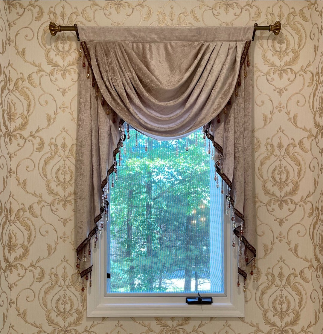 Custom Made Curtain Finished Window Valance, Custom Size, Custom Color ...