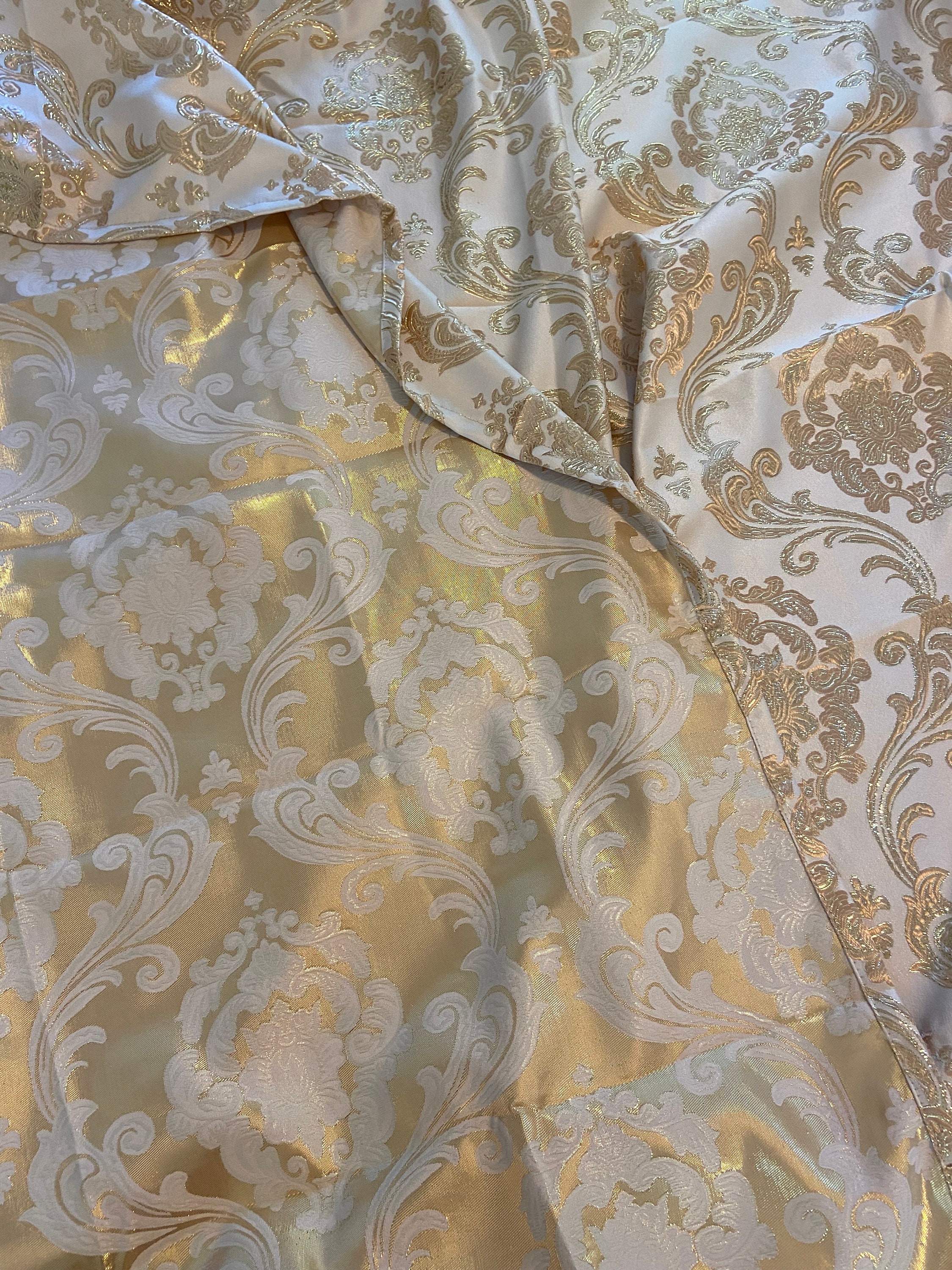 Elegant Gold Design Jacquard Curtains for Living Room Dining Room,and ...