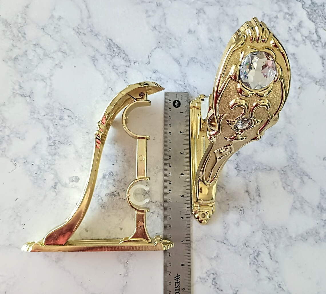 Gold Double Twist Rod Luxury Twisted Rod Heavy Duty Handmade Crystal ...