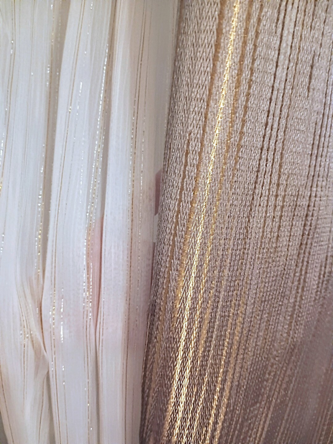 Custom Made Gold Thread Curtain and Sheer, Modern, Customized Size Hand ...