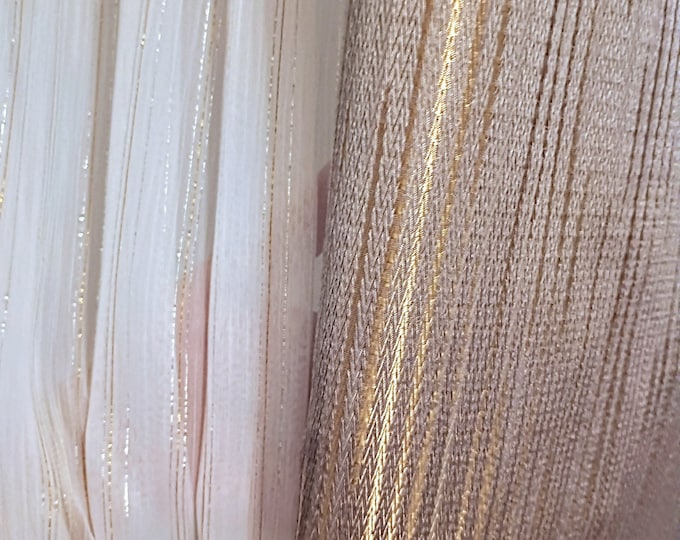 Custom Made Gold Thread Curtain and Sheer, Modern, Customized Size Hand ...