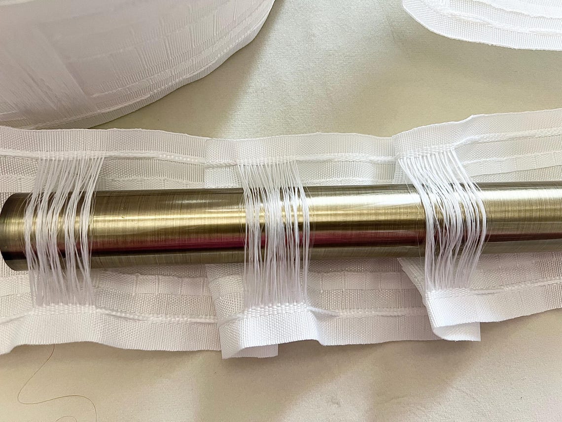 3.35 in Wide Multifunction Curtain Tapes for Rod and Track, 4 Different ...