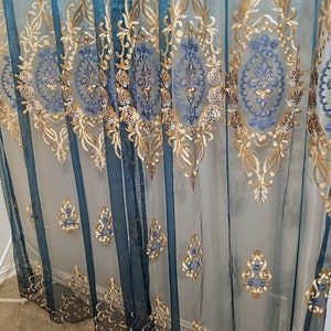 Customized Embroideried Sheer European Style Sheer for Wedding Room ...