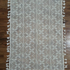 Custom Made Flower Pattern Crochet Curtains, Custom Size Drape for ...