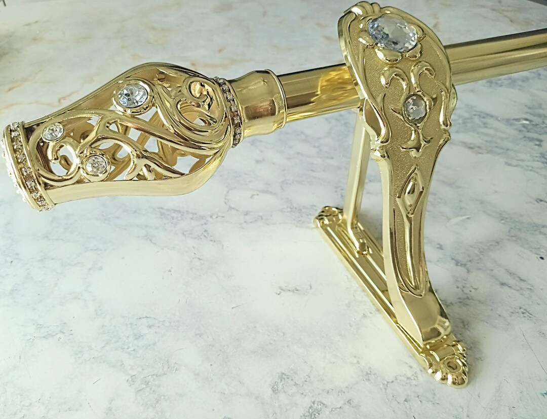 Heavy Duty Single Rod Gold Rod Modern Luxury Heavy Duty Handmade ...