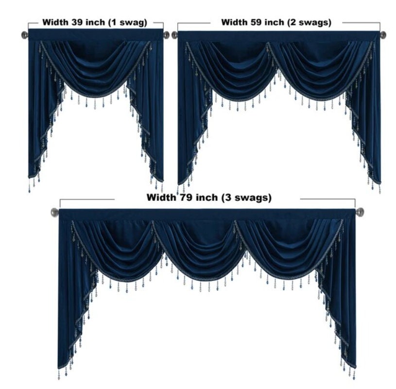 Custom Made Curtain Finished Window Valance, Custom Size, Custom Color ...