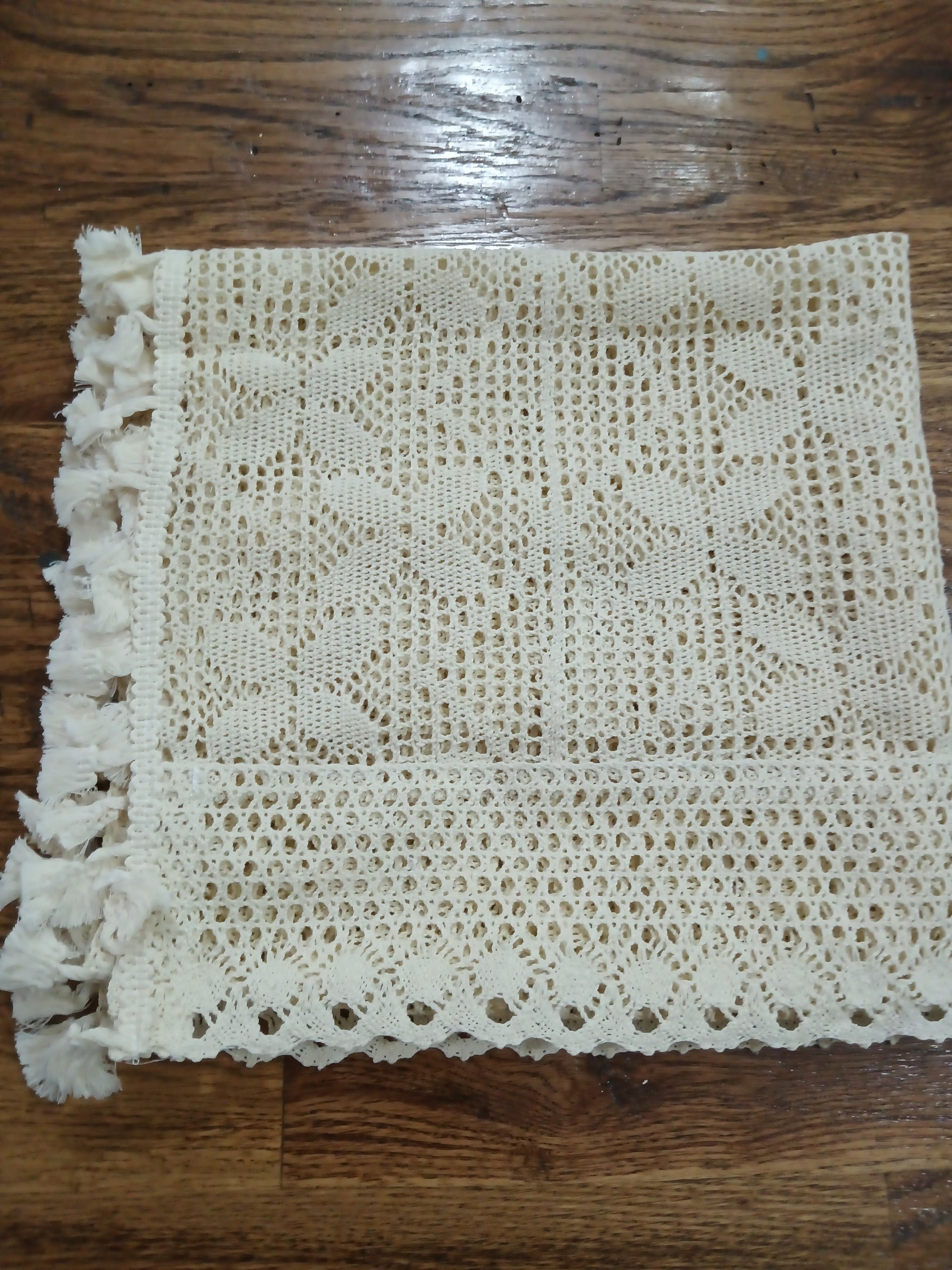 Custom Made Flower Pattern Crochet Curtains, Custom Size Drape for ...