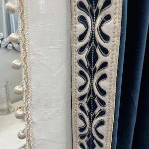 Custom Color Velvet Luxuriance Style With Trim Border for Living Room ...