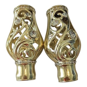 Gold Double Twist Rod Luxury Twisted Rod Heavy Duty Handmade Crystal ...