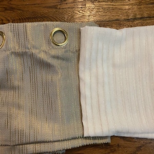 Custom Made Gold Thread Curtain and Sheer, Modern, Customized Size Hand ...