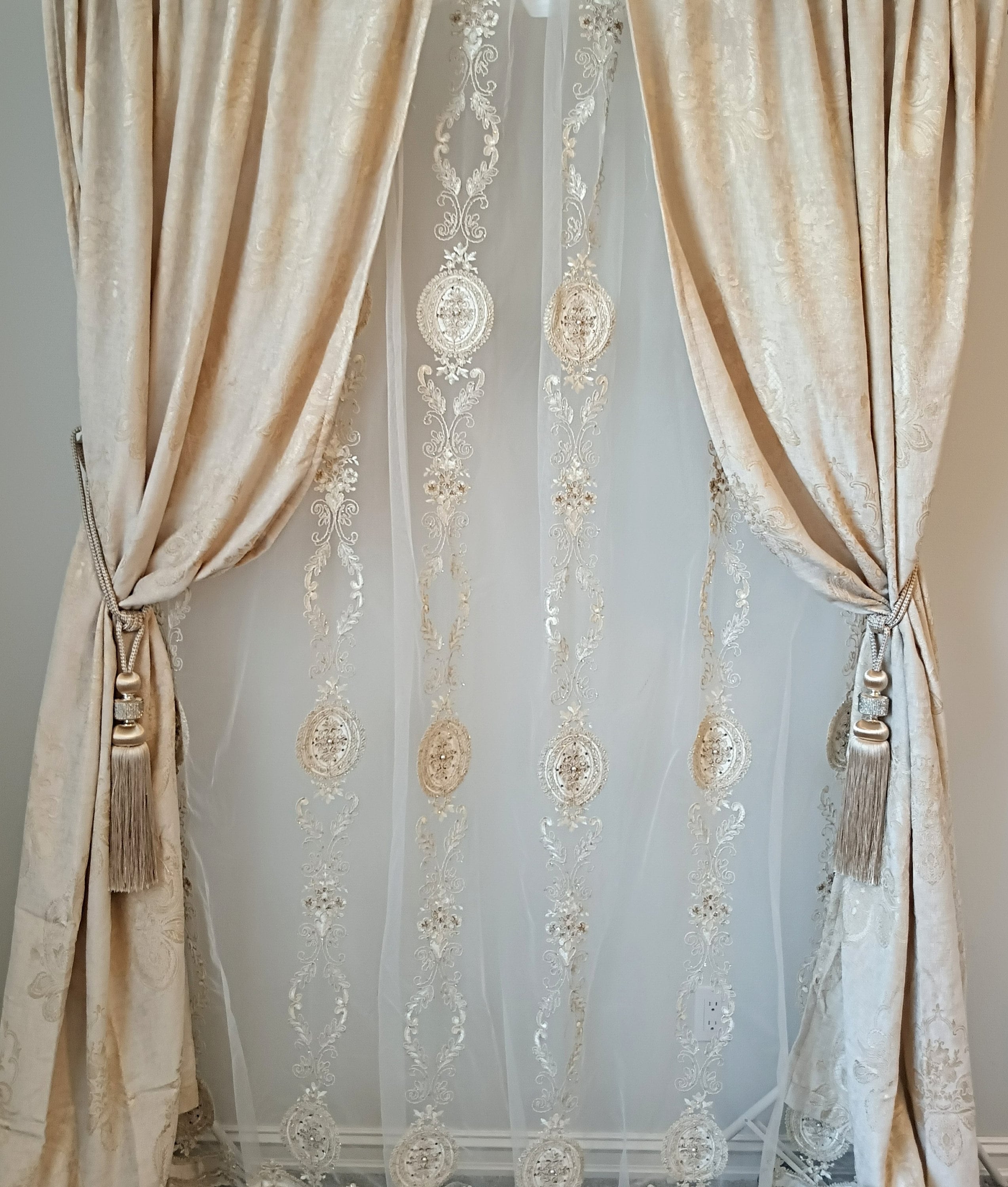 Custom Made Luxury Style Velvet Curtain With Shear, Lined or Unlined ...