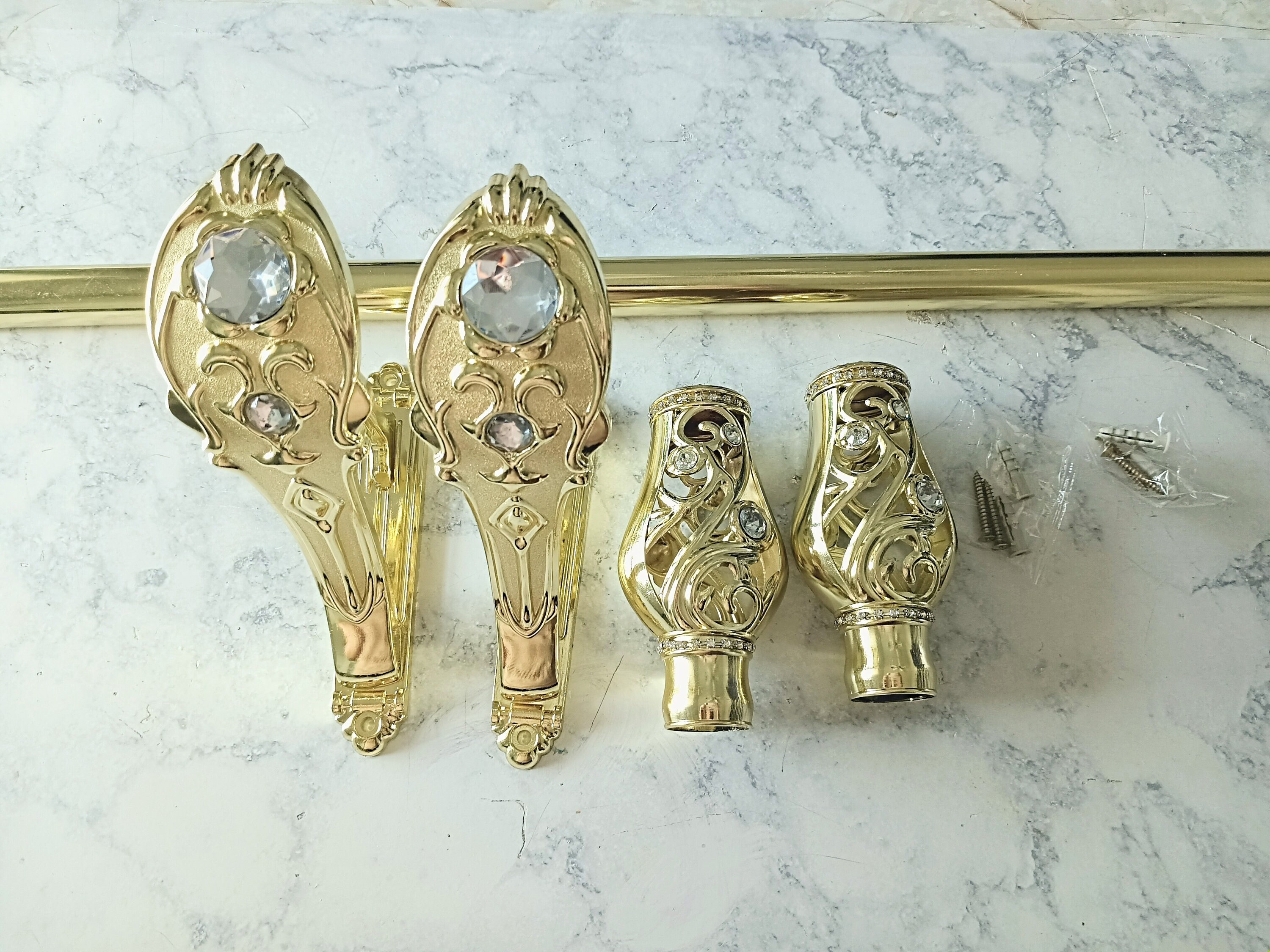 Heavy Duty Single Rod Gold Rod Modern Luxury Heavy Duty Handmade ...