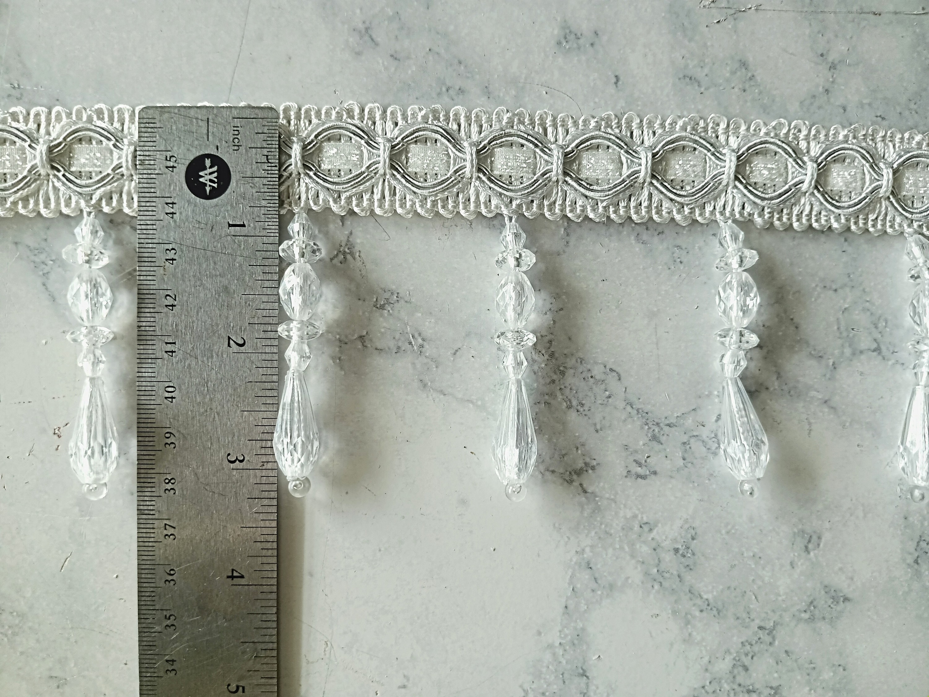 Handmade Beaded Curtain Border Trim, Custom Size Tassel Fringe Trim ...