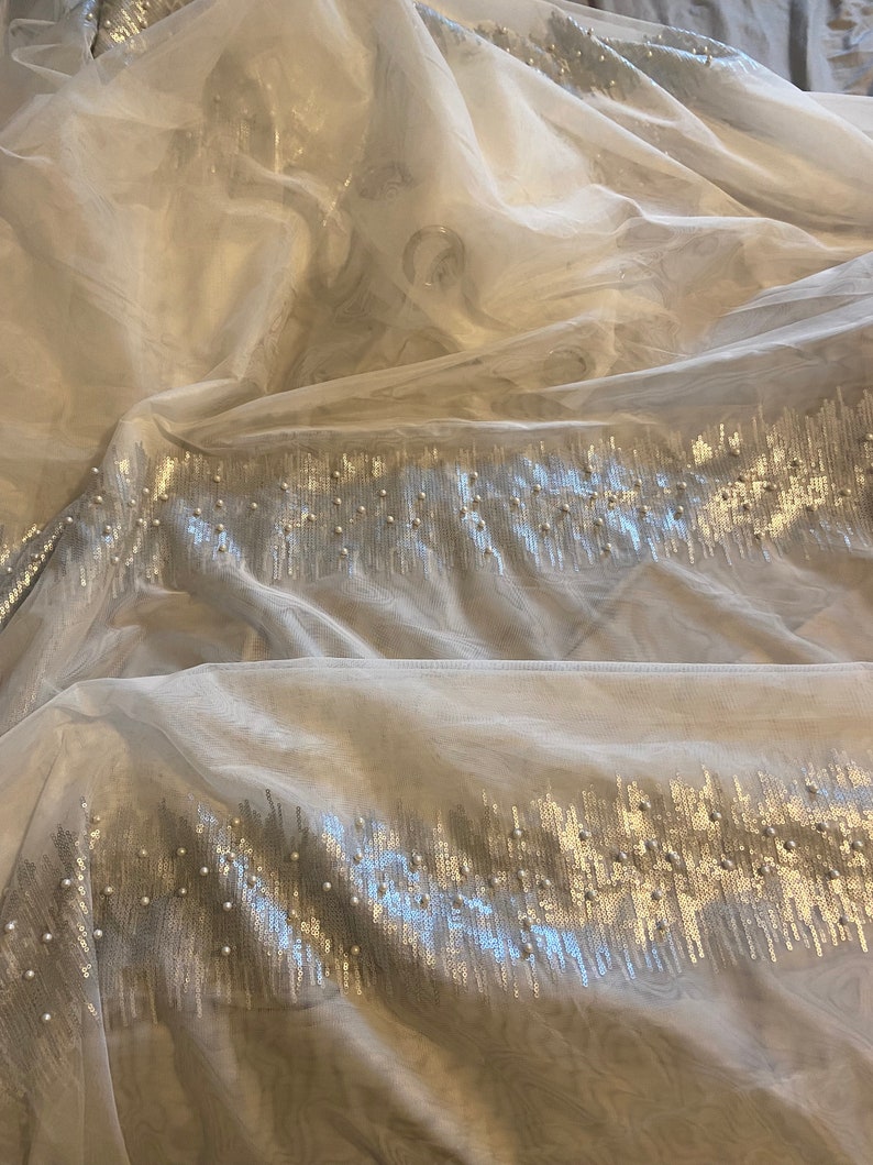Handmade Elegant Gray Curtain With Sequin Splicing, Match White Sequin ...