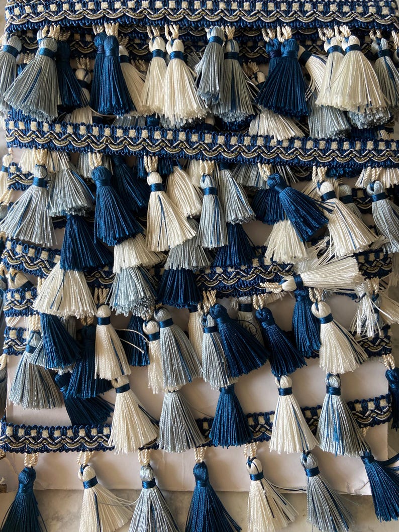 Custom-made Curtain Fringe Tassel Trim, Beaded Tassel Fringe Trim - Etsy