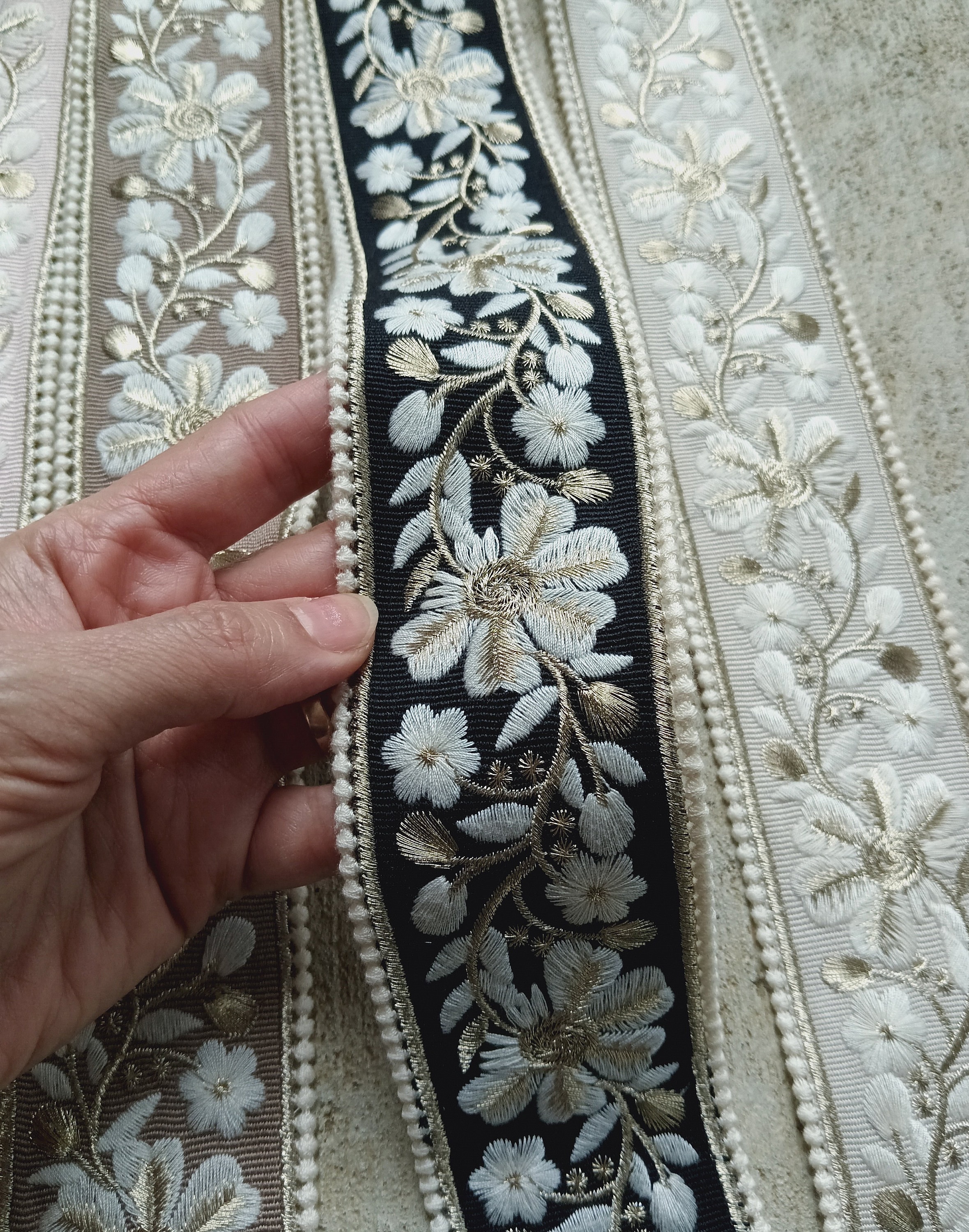 2 ,1/3 Inches Edge Curtain Border Tape Curtain Trim, Fabric Trim off ...