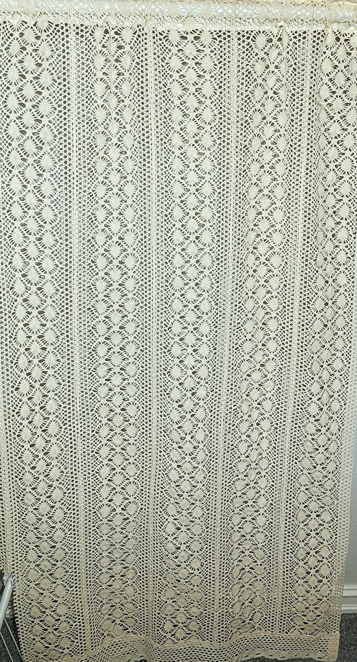 Custom Made Crochet Curtains, Custom Size Drape for Living Room, Dining ...